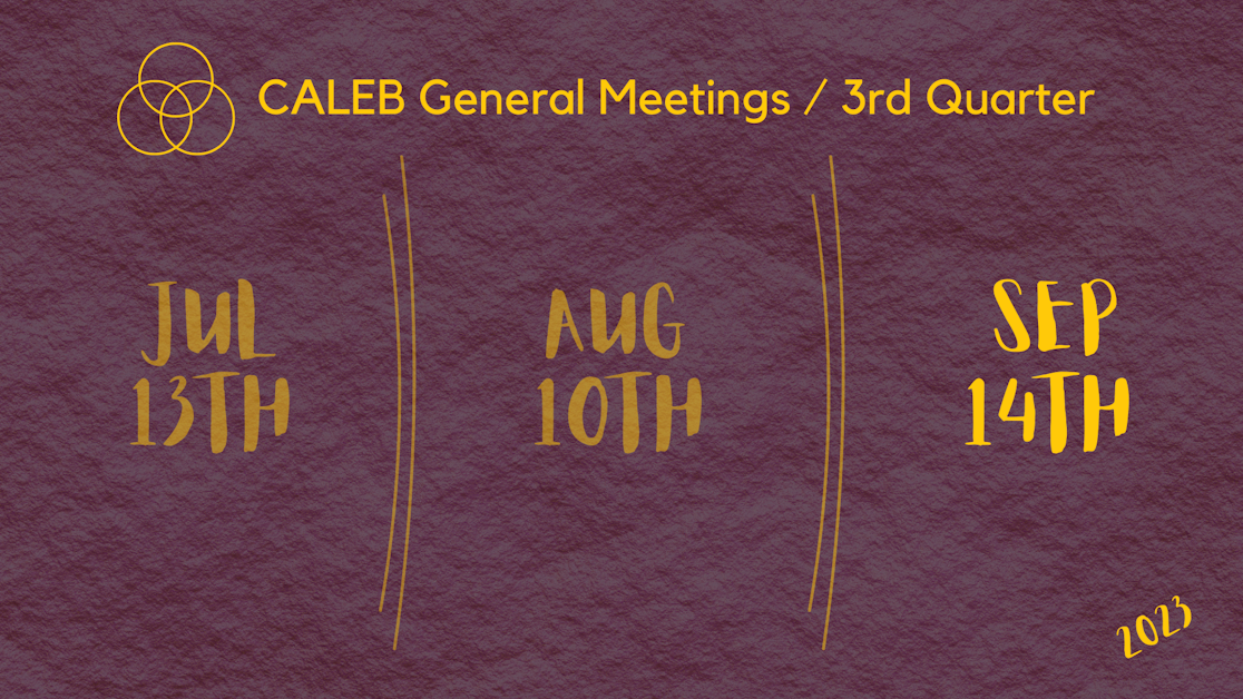 CALEB September General Meeting · Mobilize