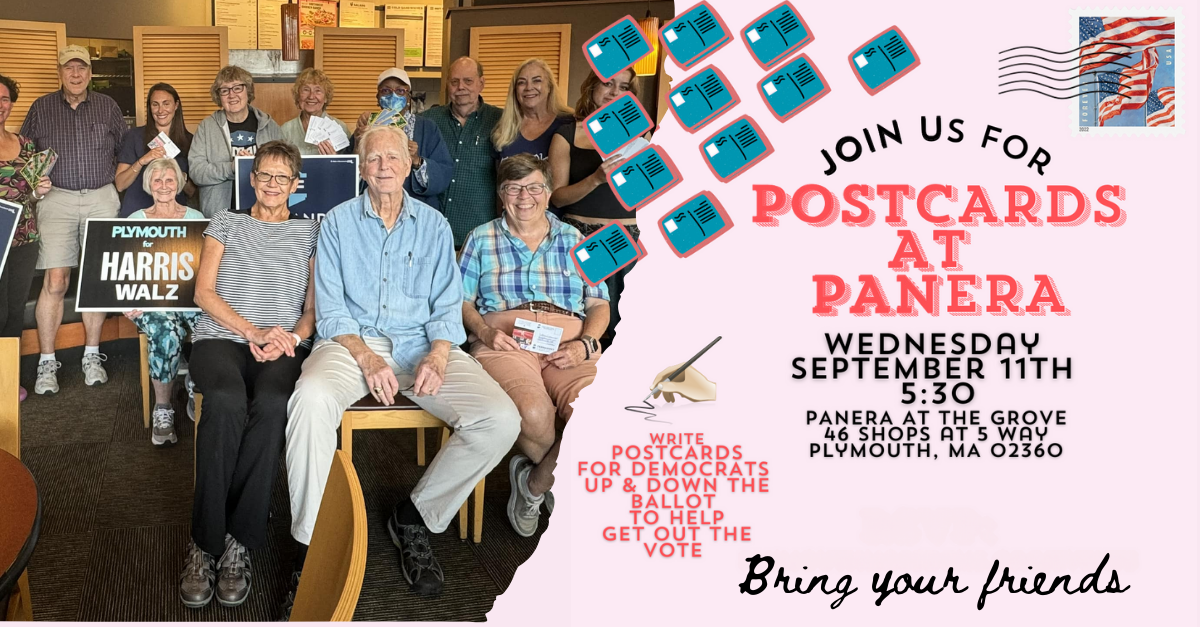 Wednesday postcard parties · MassDems