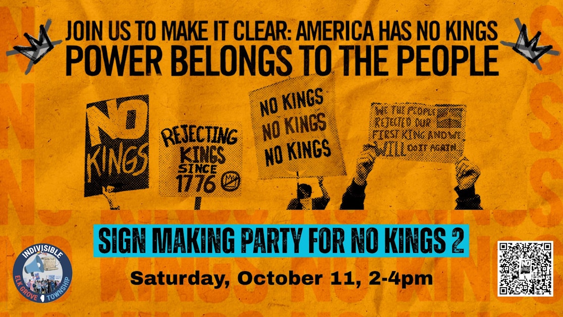 👑 Sign Making Party for NO KINGS: ARLINGTON HEIGHTS, IL · Indivisible ...