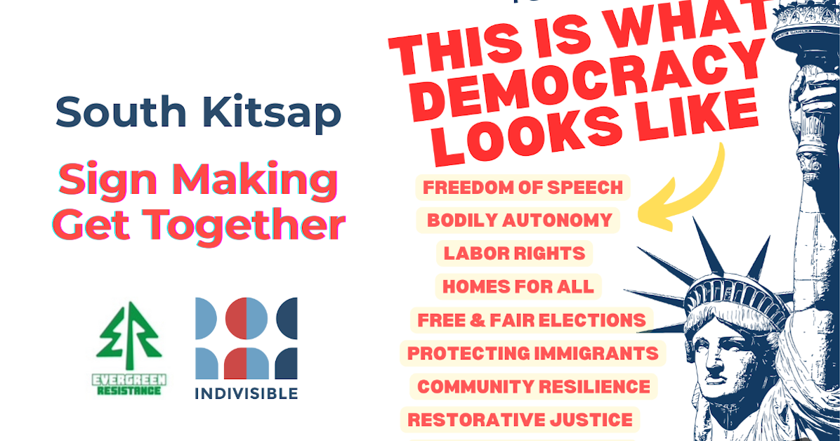 No Kings Sign Making party · Indivisible