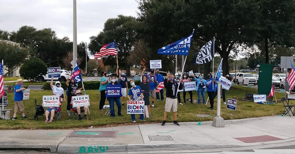 Sign Wavers, show your support for Joe Biden before the presidential ...