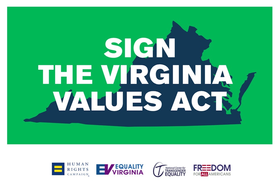 Help the Virginia Values Act become law! · Human Rights Campaign