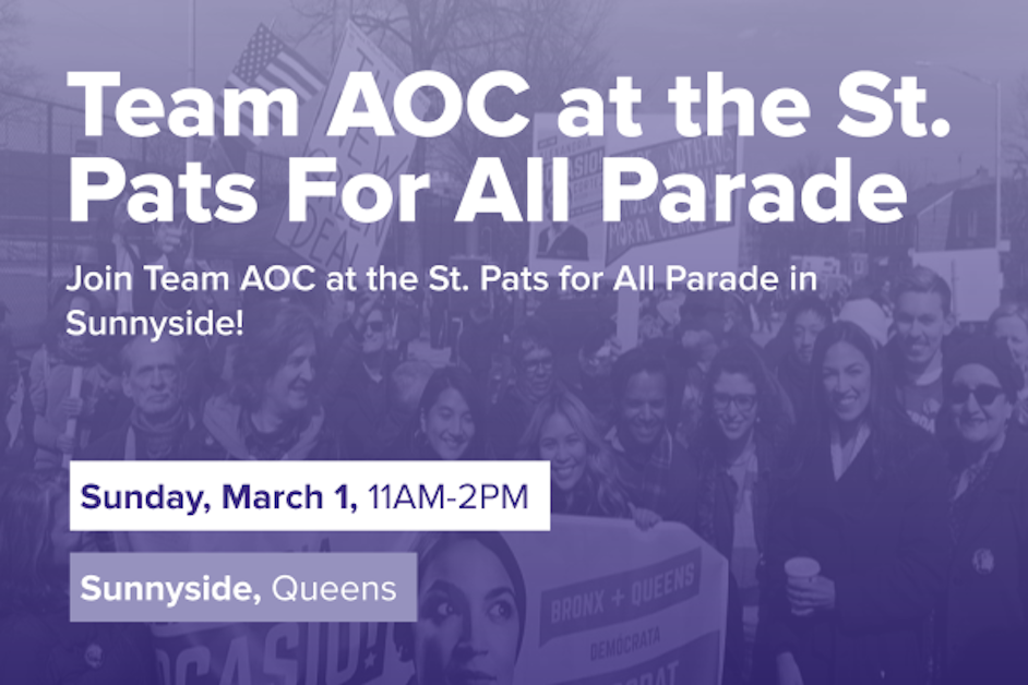 Team AOC @ St. Pats for All Parade · Alexandria Ocasio-Cortez for Congress
