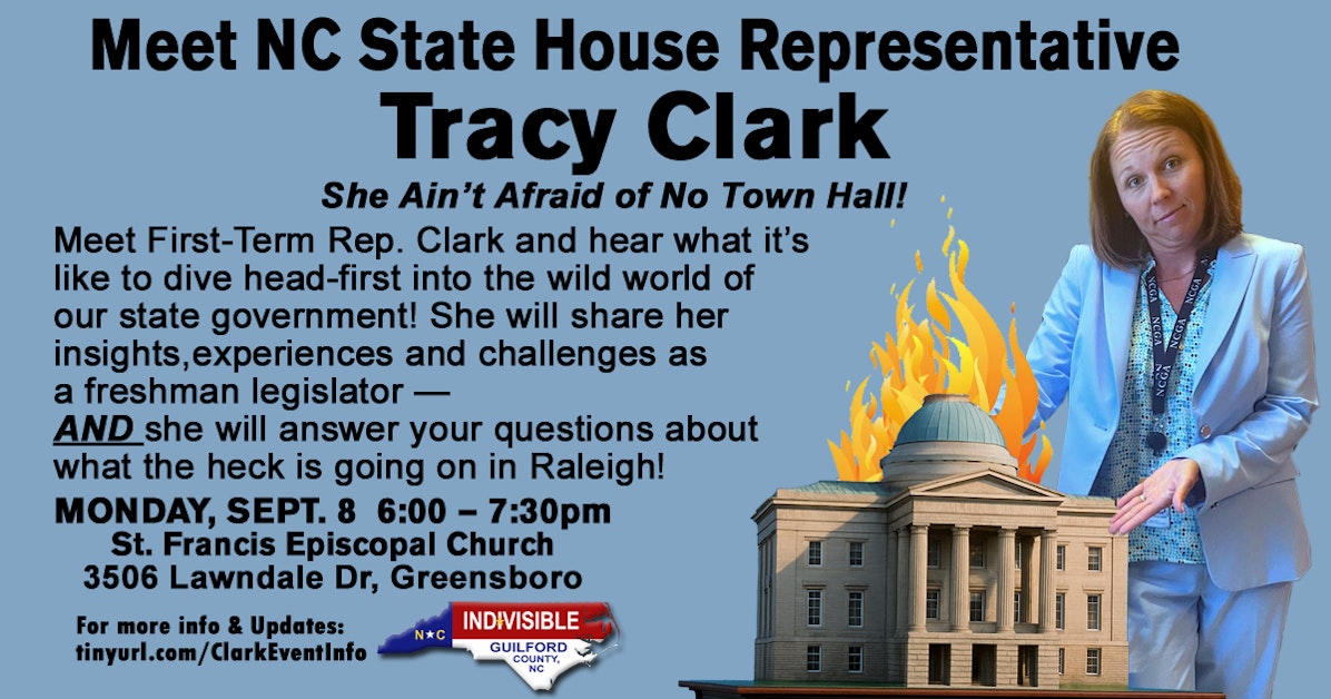 An Evening with NC State House Representative Tracy Clark · Mobilize