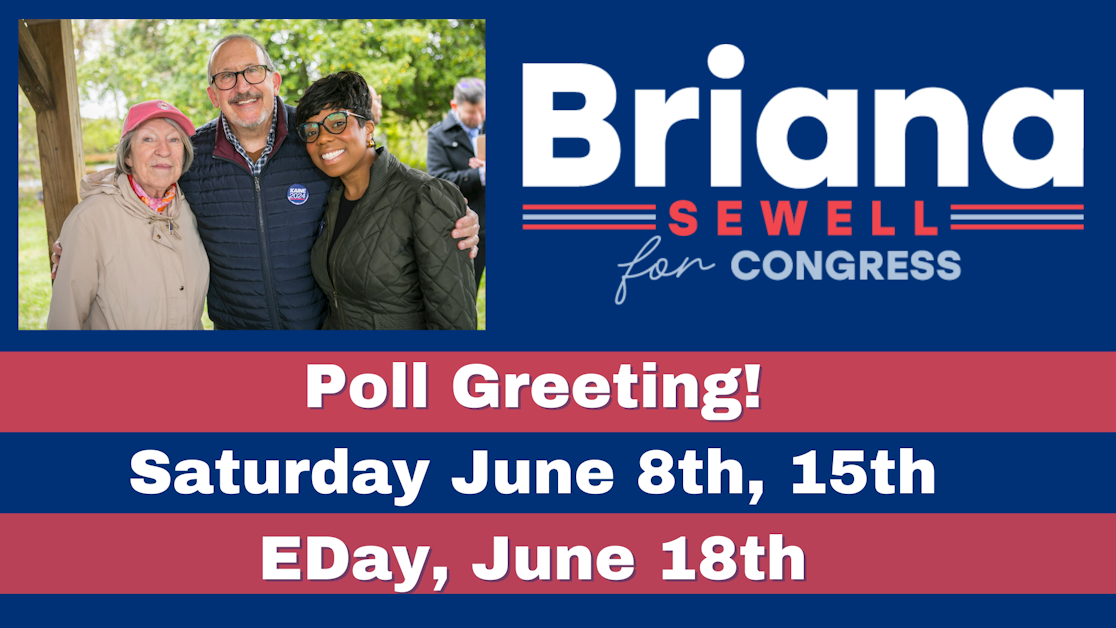 Poll Greeting for Briana Sewell in Orange · Mobilize