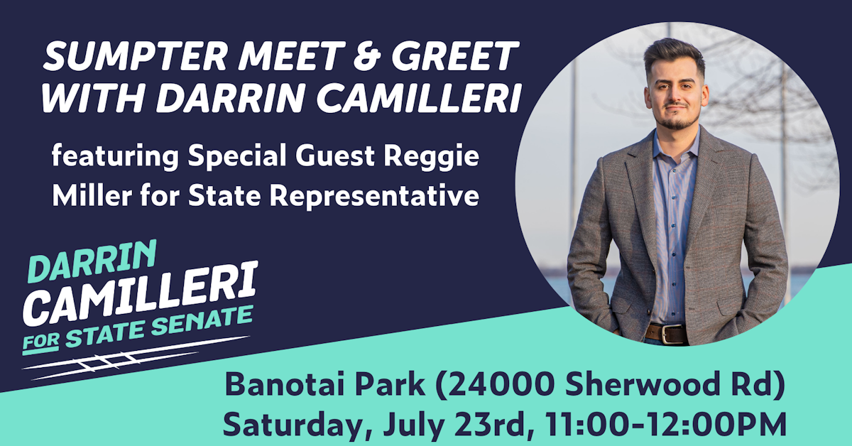 Sumpter Meet and Greet w/ Darrin Camilleri and Reggie Miller · Darrin ...