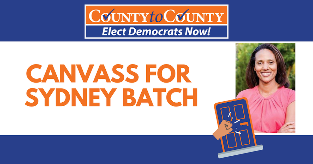 Community Outreach Canvass for Senator Sydney Batch · County to County ...