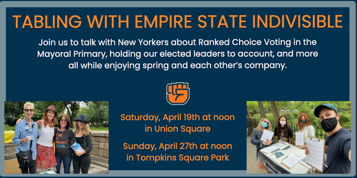 Tabling with ESI · Empire State Indivisible