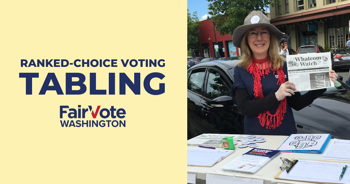Tabling at Lake City Summer Festival · FairVote Washington
