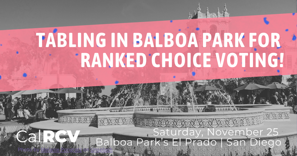 Tabling at Balboa Park · Mobilize
