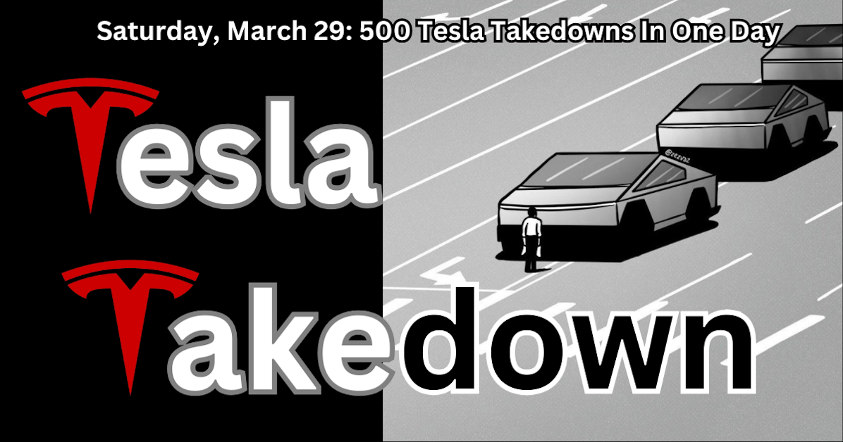 Tesla Takedown Cherry Hill: 3/29 Nationwide Day of Action · Mobilize