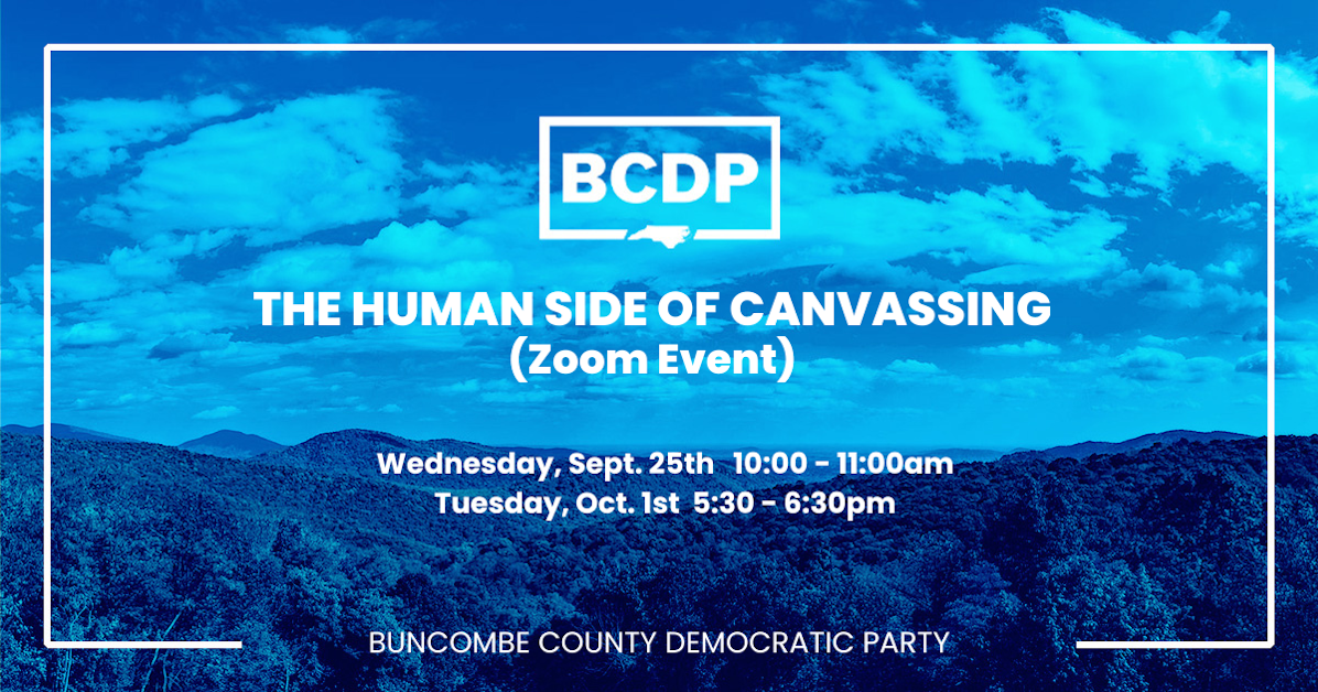 The Human Side of Canvassing · Buncombe Democratic Party