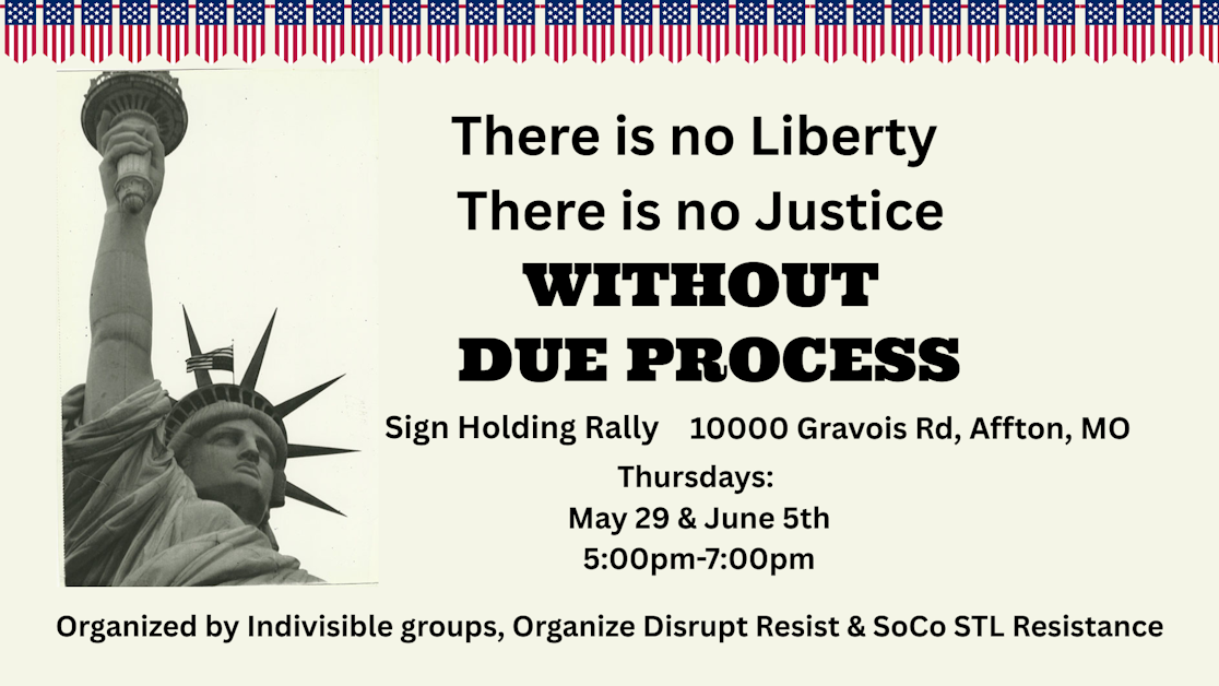 There is no Liberty There is no Justice Without DUE PROCESS · Mobilize