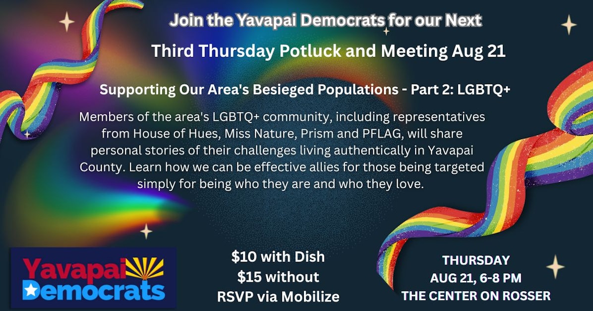 Monthly General Meeting & Potluck · Yavapai County Democratic Party