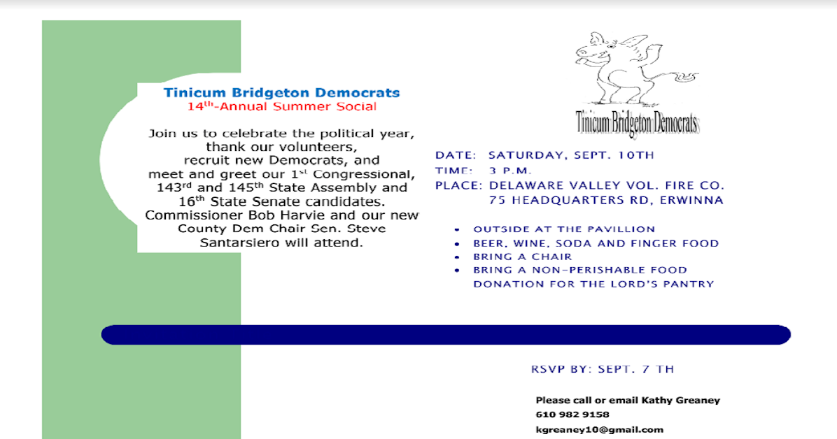 Tinicum Summer Social! · Mobilize