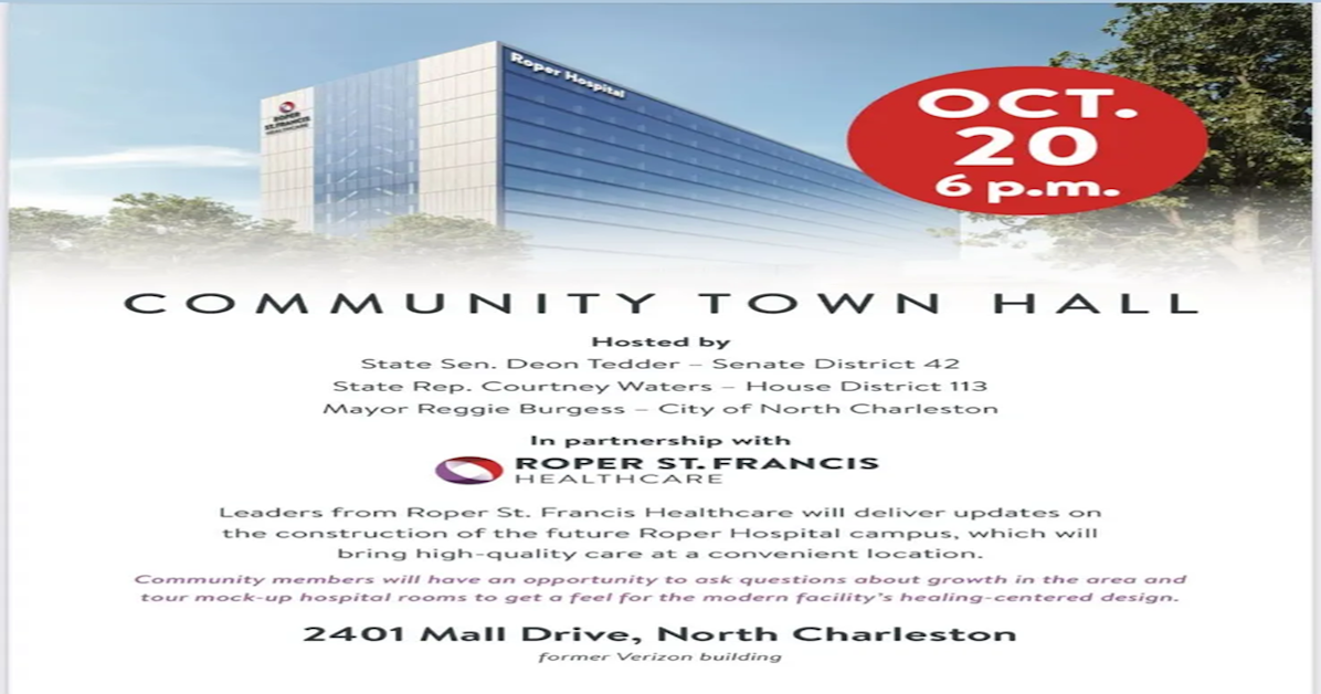 Community Town Hall- Roper St. Francis · Charleston County Democratic Party