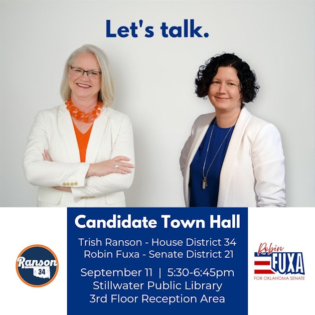 Candidate Town Hall with Trish Ranson and Robin Fuxa · Mobilize