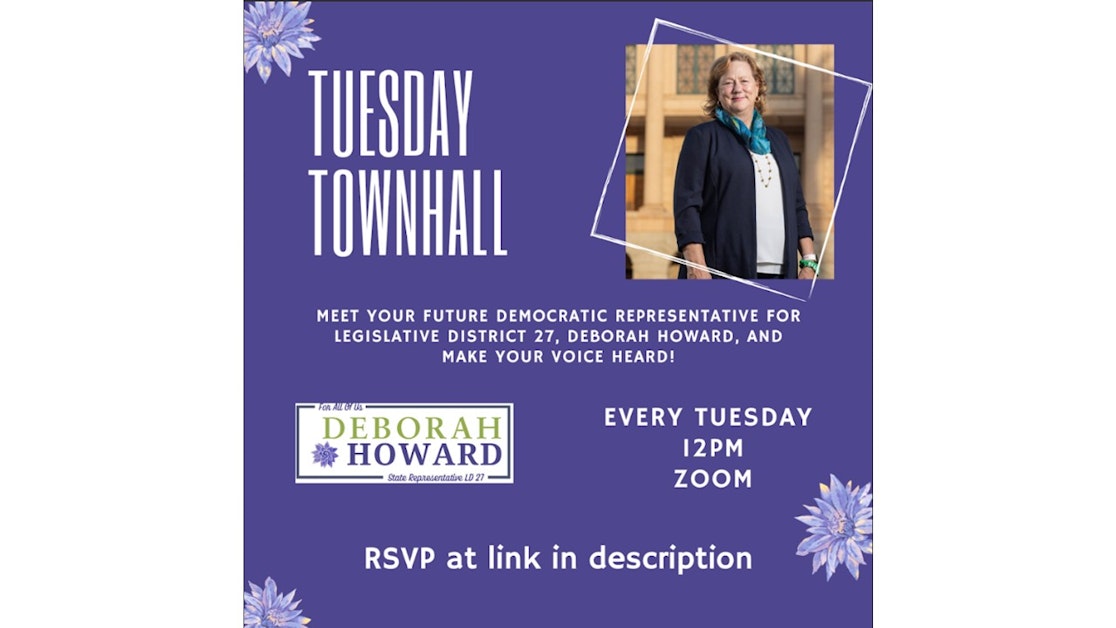 Tuesday Townhall with Deborah Howard · LD27 Democrats