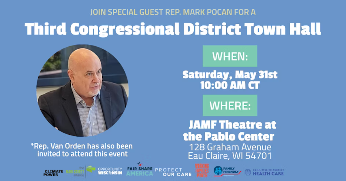 Third Congressional District Town Hall w/ Special Guest Rep. Mark Pocan ...