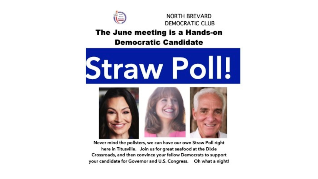 North Brevard Democratic Club Straw Poll for Governor and Congress ...