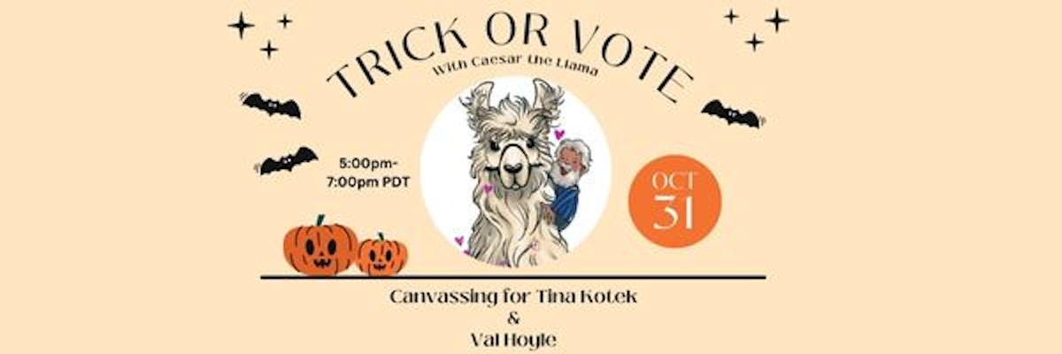 Trick or Vote: Door Knocking for Tina Kotek and Val Hoyle with Caesar ...
