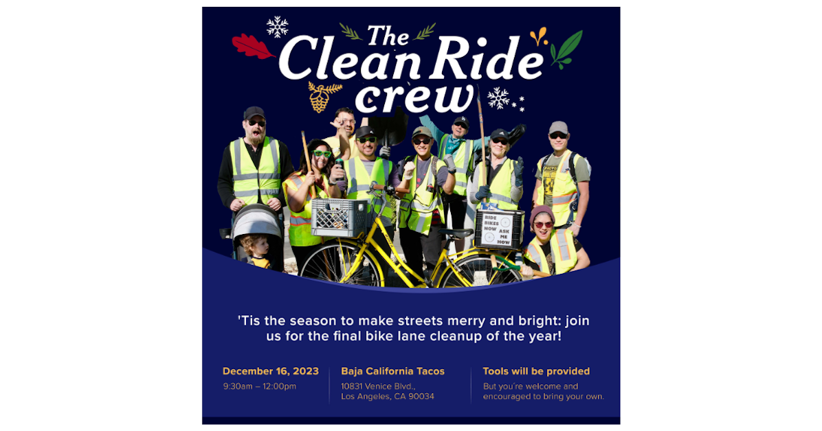 Clean Ride Crew - Holiday Bike Lane Cleanup · Streets Are For Everyone
