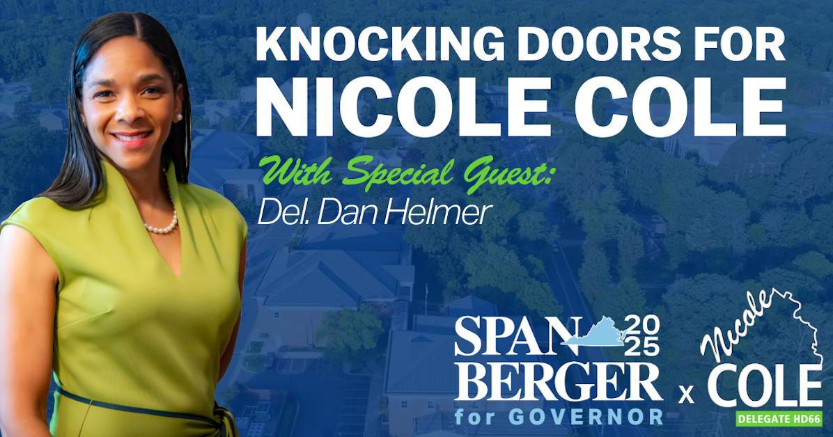 Knocking Doors for Nicole Cole with Special Guest Del. Dan Helmer ...