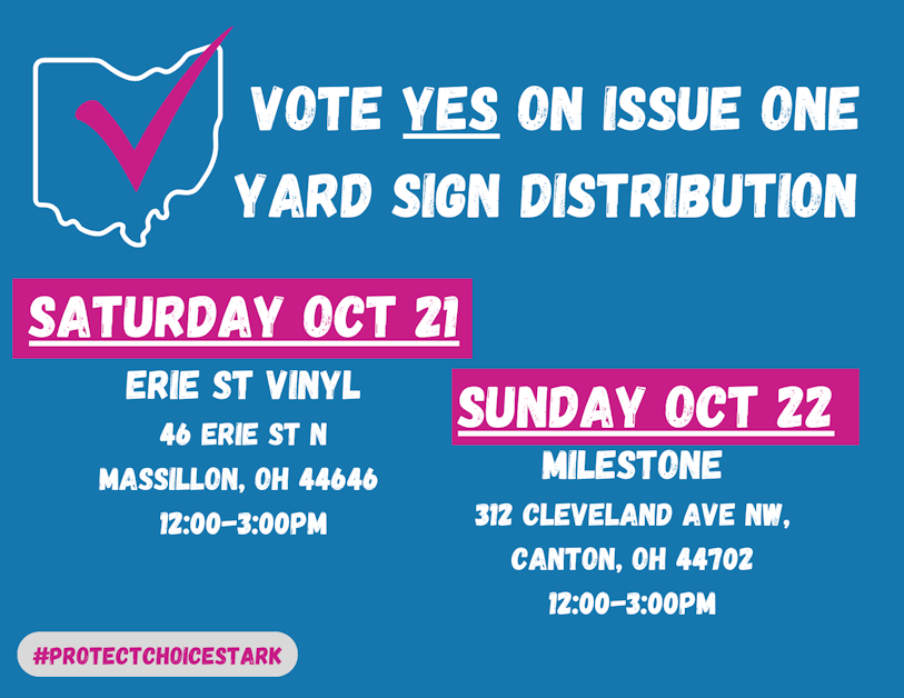 Yes on Issue One Yard Sign Distribution! (No volunteers needed) · Mobilize