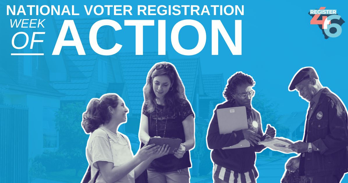 Register 46 - National Voter Registration Week of Action Canvass in ...
