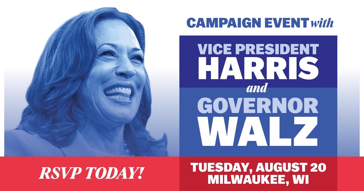 Milwaukee Rally with Vice President Harris and Gov. Walz & Convention ...