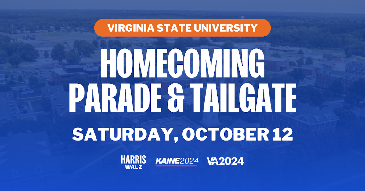 Harris for President Tailgate at Virginia State University ...
