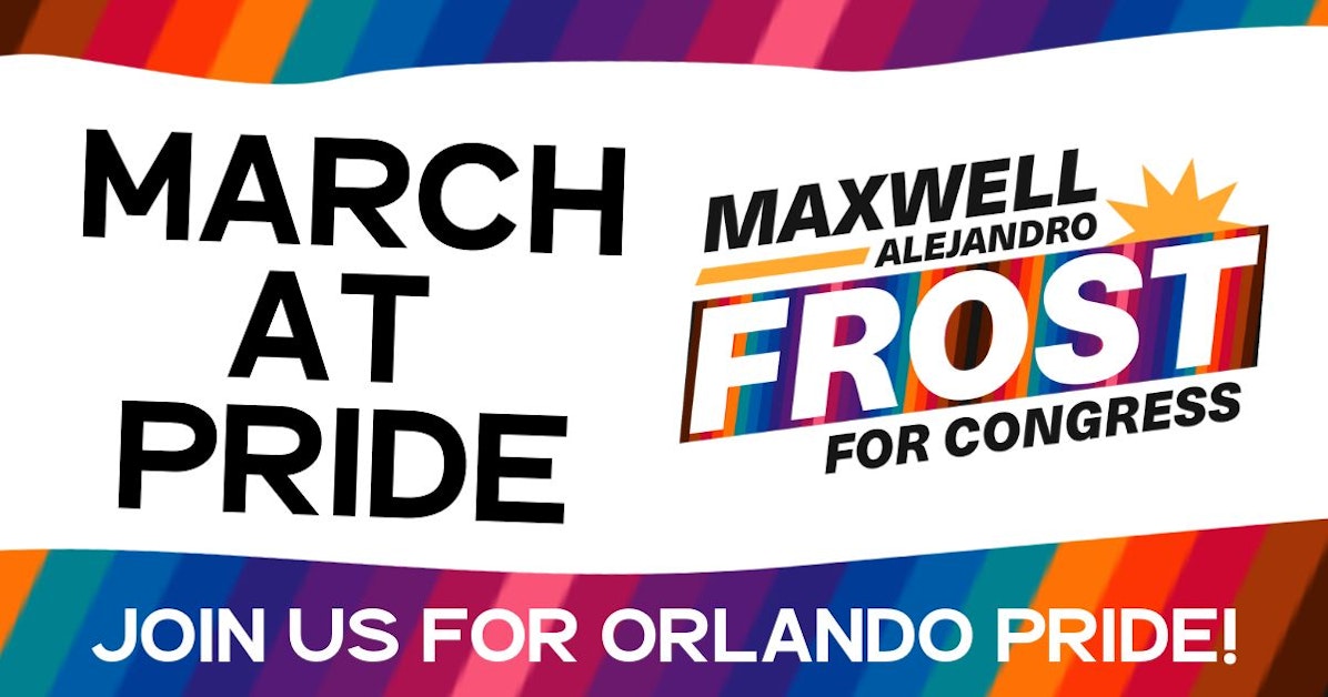 March at Orlando Come Out With Pride with Congressman Maxwell Frost ...