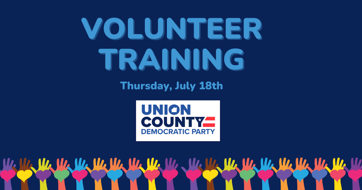 Volunteer Training · Union County Democratic Party