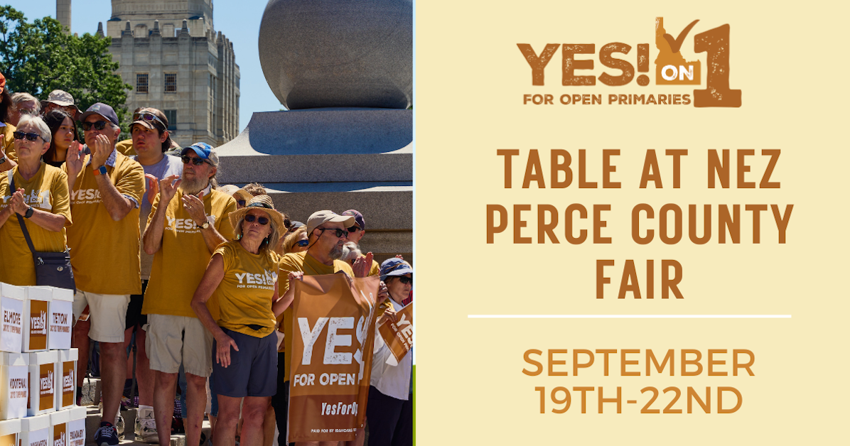 Table for Yes on 1! at the Nez Perce County Fair! · Mobilize