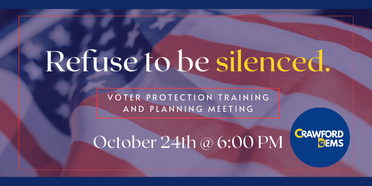 Crawford Dems Voter Protection Training & Planning Meeting · Mobilize
