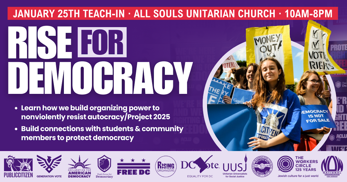 Rise for Democracy: January 25th Teach-In · Frontline for Freedom