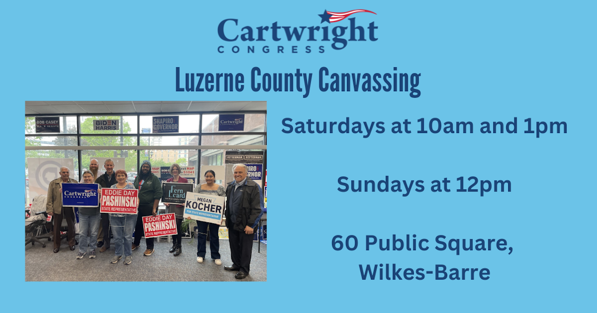 Wilkes-Barre: Canvassing with Team Cartwright · People For the American Way