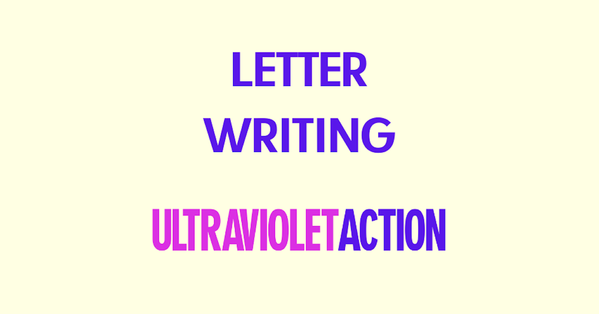 Write letters to voters with UltraViolet Action and Vote Forward ...