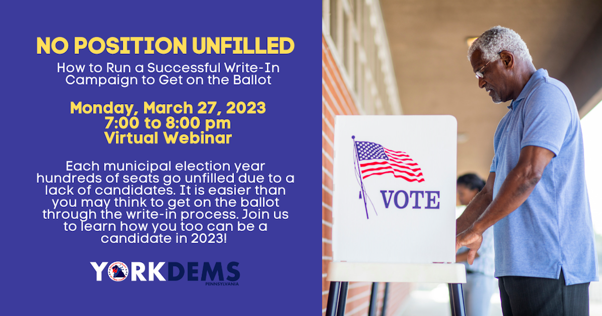 No Position Unfilled: Getting on the Ballot as a Write-in · Mobilize
