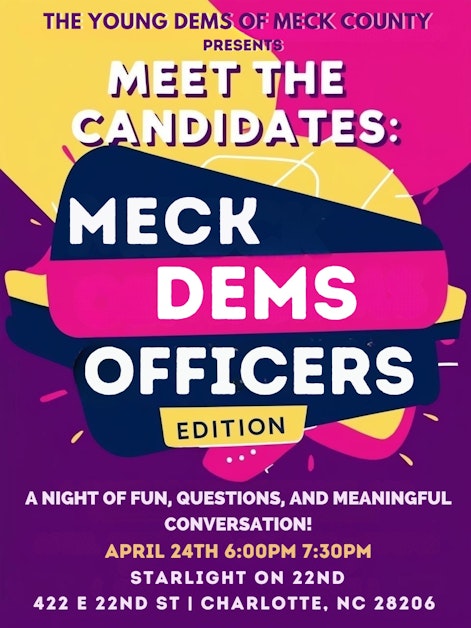 Young Dems Meet the Candidates Forum · Mecklenburg County Democratic Party
