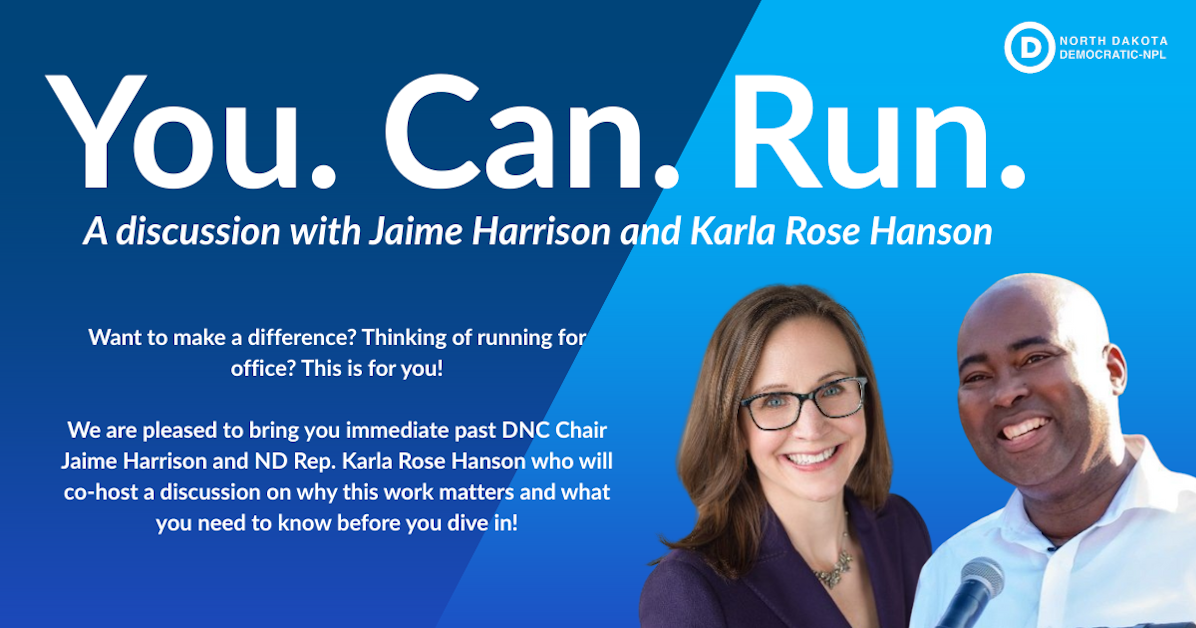 YOU CAN RUN! A discussion with Jaime Harrison and Karla Rose Hanson ...