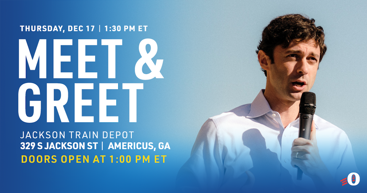 Meet & Greet in Americus with Jon Ossoff! · Democratic Party of Georgia