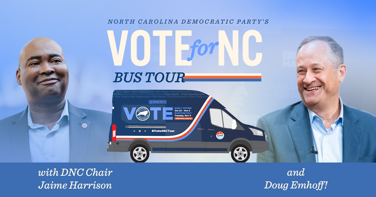 Charlotte #VOTE4NCTour Stop w/ Doug Emhoff & DNC Chair Jaime Harrison ...