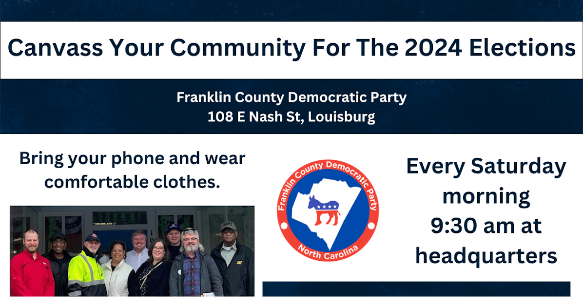 ONE SATURDAY LEFT! Canvass with the FCDP · Mobilize