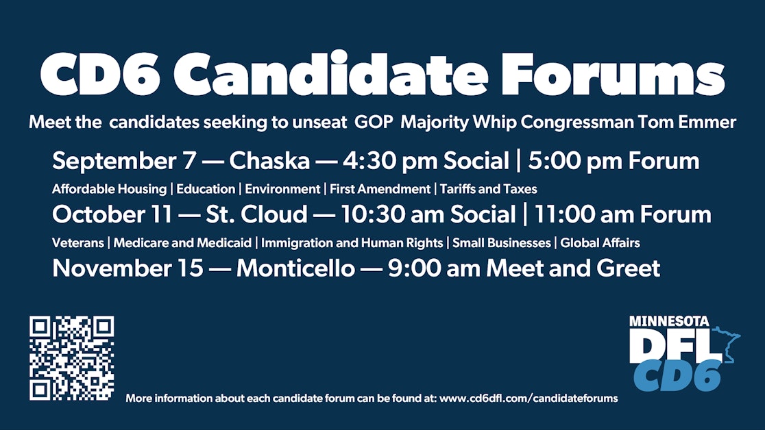 CHASKA: CD6 Candidate Forum · Minnesota DFL