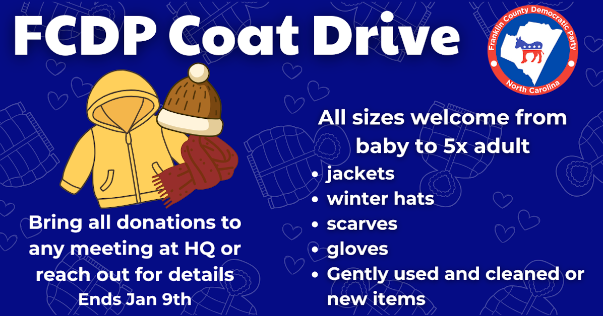 FCDP Coat Drive · North Carolina Democrats