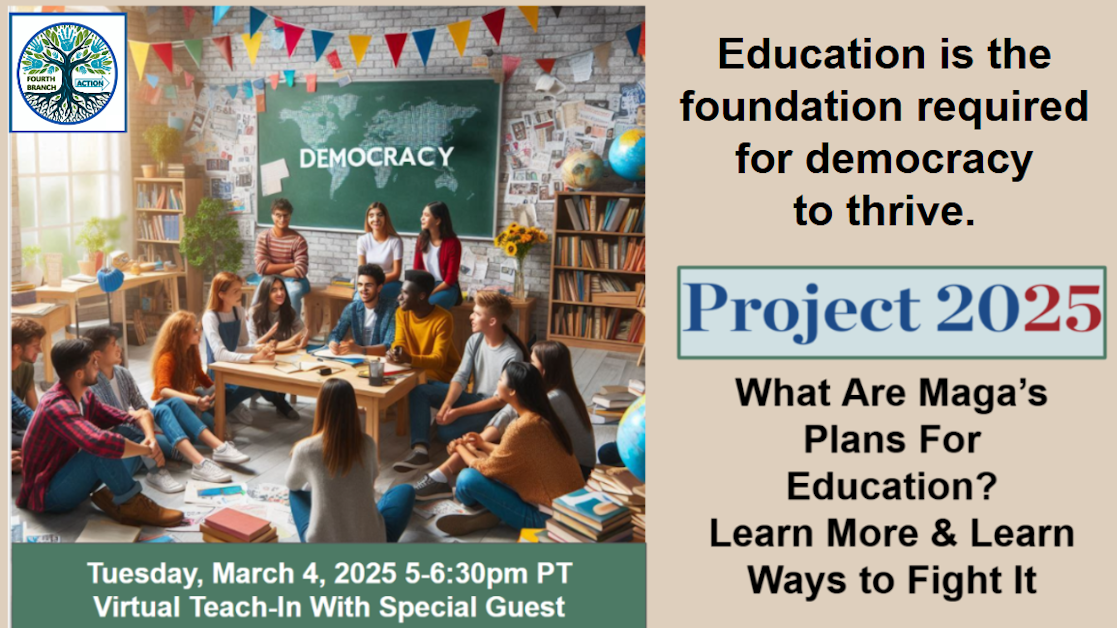 VIRTUAL Light for Our Democracy - Project 2025's Plan For Education ...