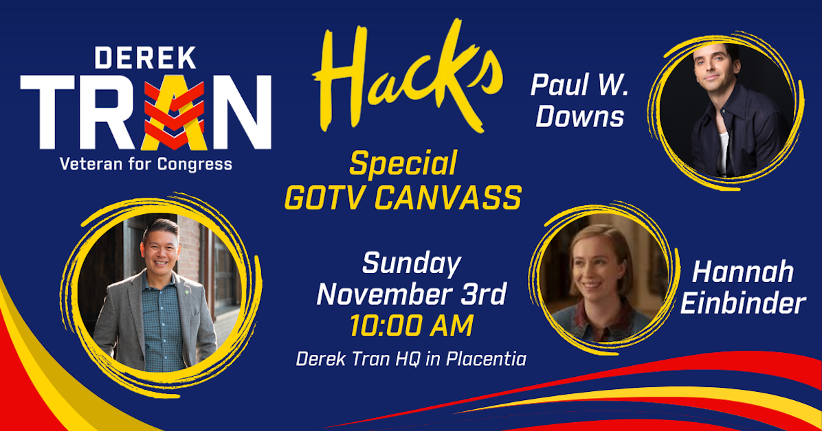 GOTV Canvas with guests from HBO's hit show Hacks! · Swing Left