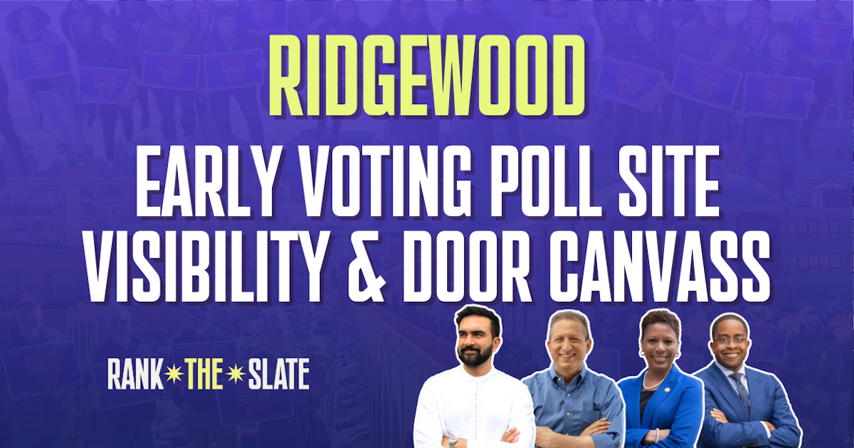 #RankTheSlate RIDGEWOOD Early Voting Poll Site Visibility & Door ...