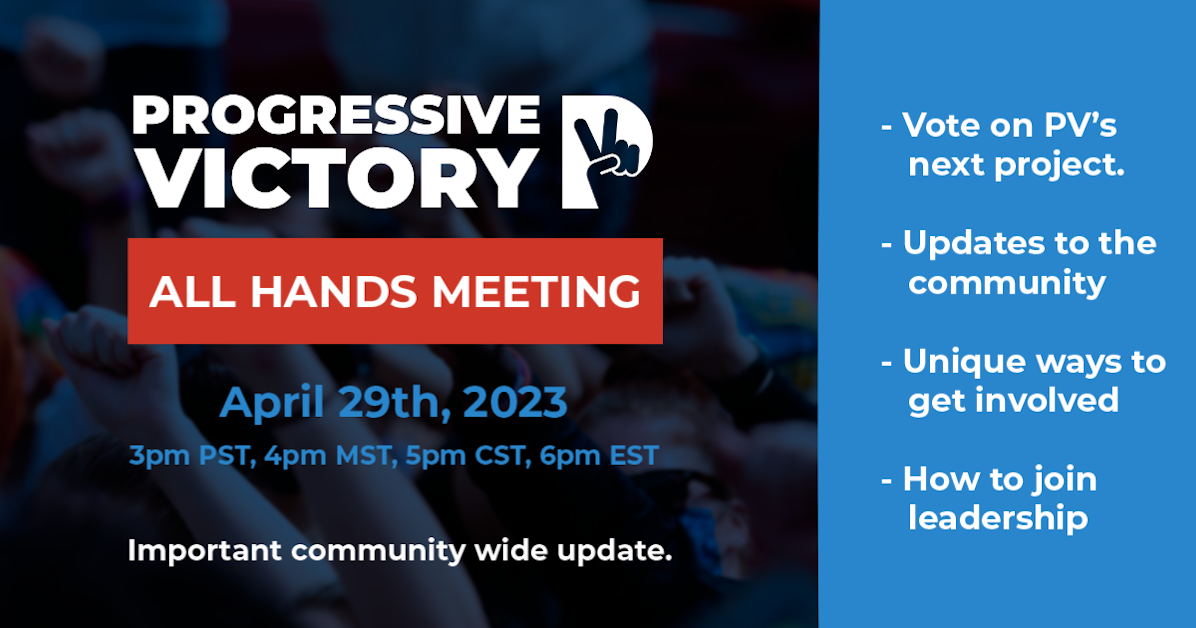 All Hands Meeting · Progressive Victory